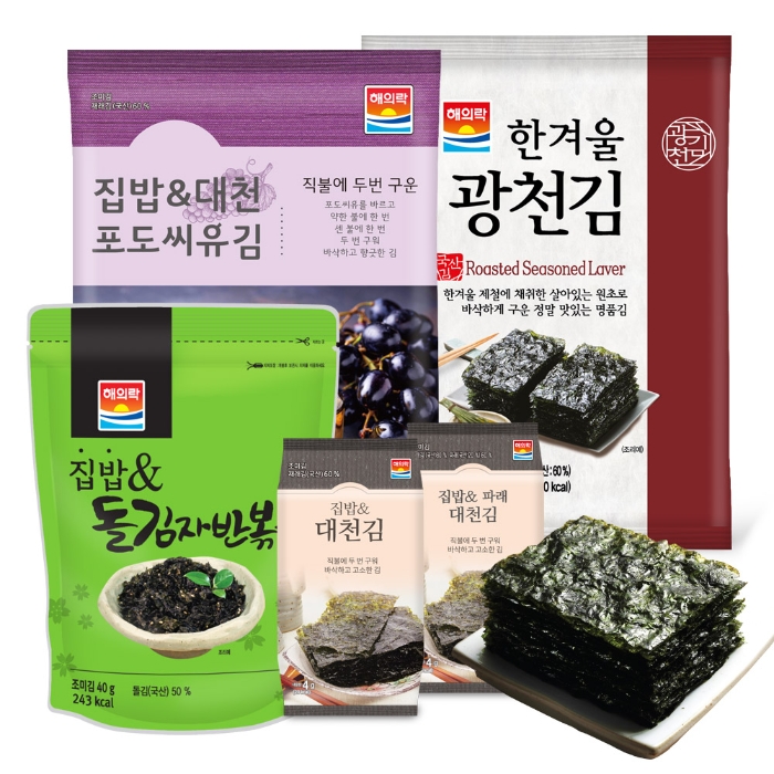 봉당208원 대천김도시락김48봉 김자반 파래김 생김 곱창돌김 티몬