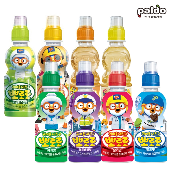 팔도 뽀로로 음료수 235ml 8종 24개 박스단위 딸기밀크블루베리보리차누룽지차사과 티몬