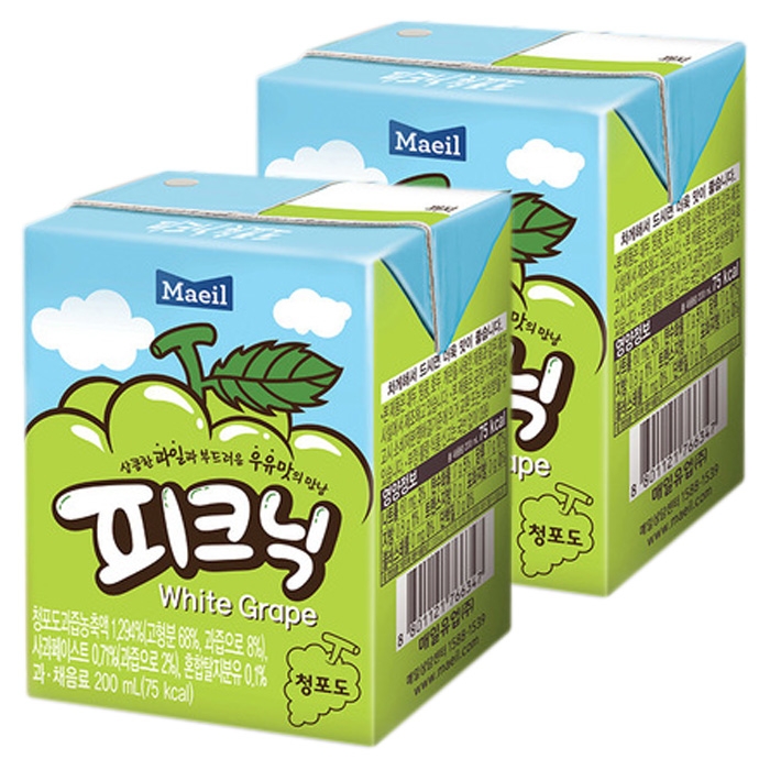 [오후1시까지주문건당일발송]매일 피크닉 사과 200ml X 48팩 청포도 주스 과일쥬스 티몬