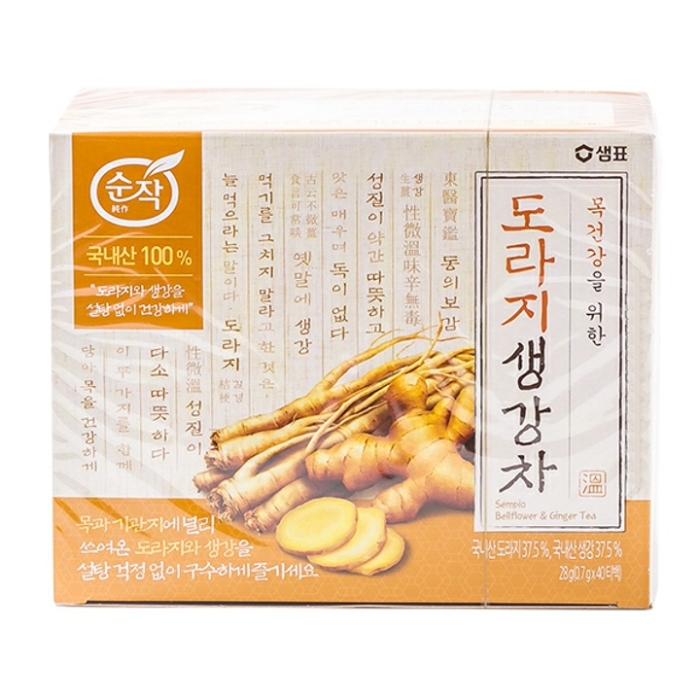 [생강차] 샘표 순작 도라지생강차 티백 0 7g X 40t 티몬